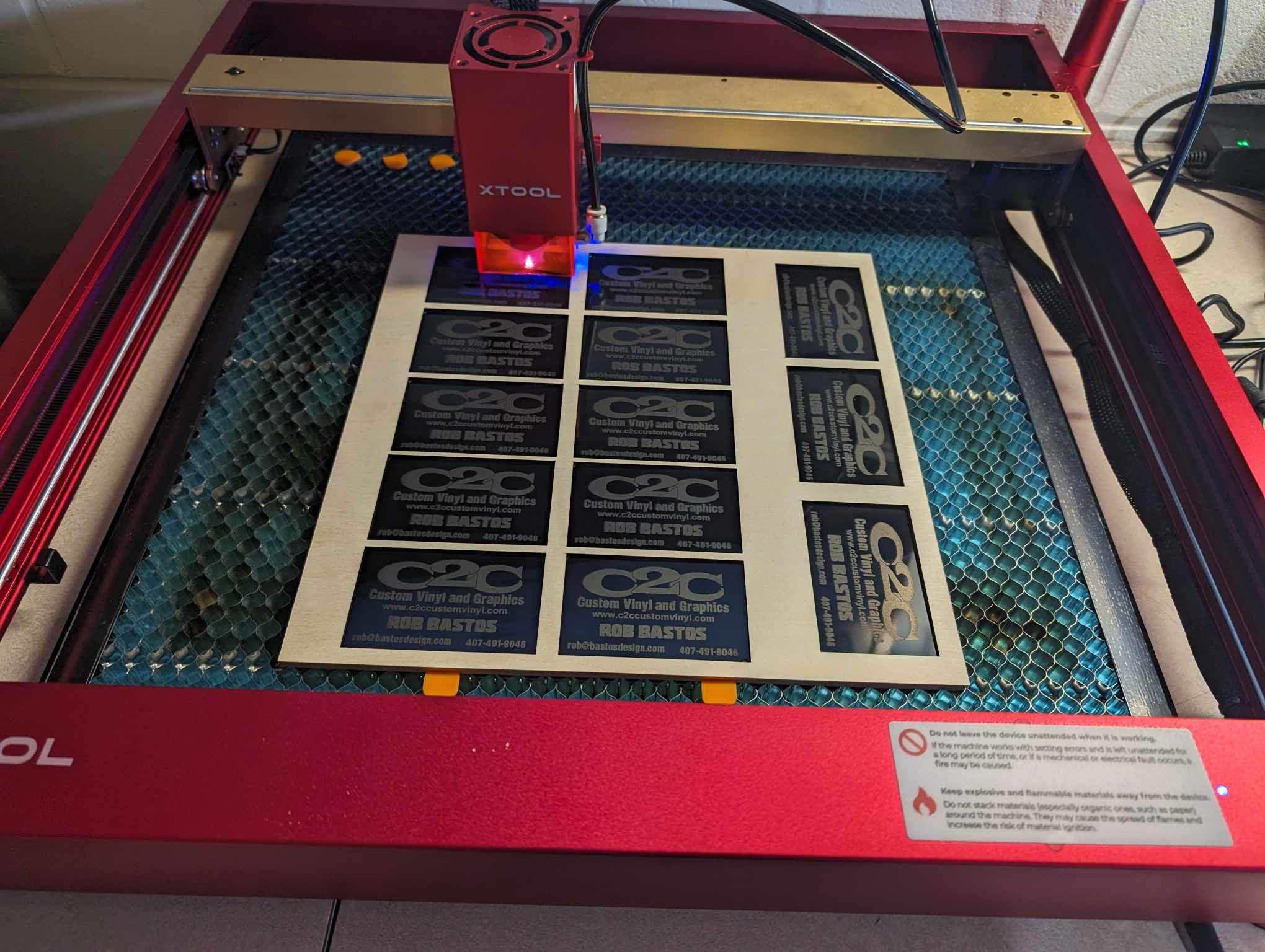 Laser Files :: 12x12 13up Business Card Jig SVG - Welcome to C2C Custom ...