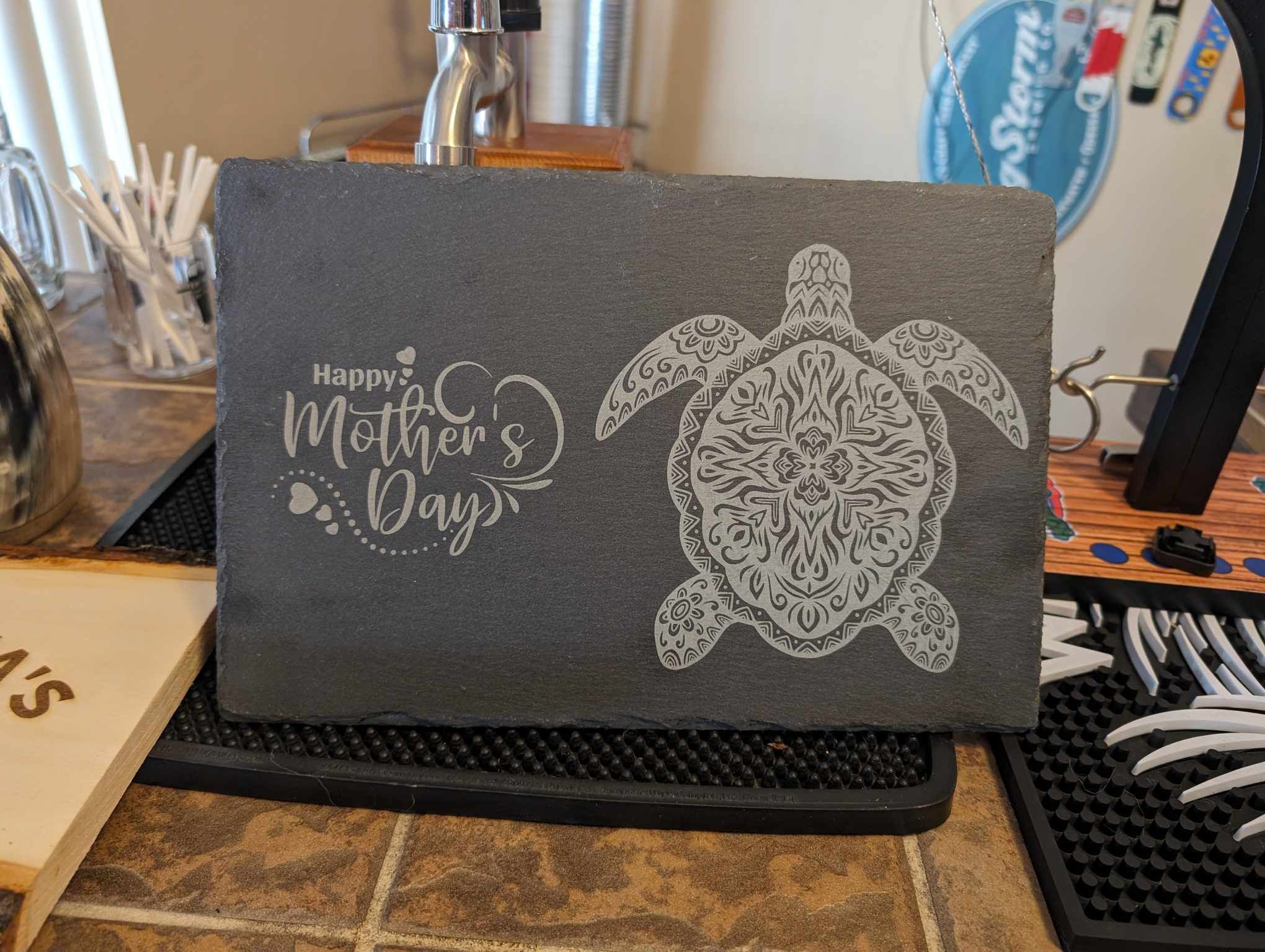 Wall-Art :: Mothers Day 12" slate tile - Welcome to C2C Custom Vinyl!