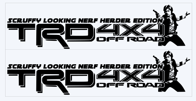 Bedside Sets :: TRD Offroad 4X4 Han Solo Edition - Welcome to C2C ...