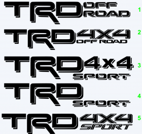 Bedside Sets :: TRD Bedside OEM Replacement Decals - Welcome to C2C ...