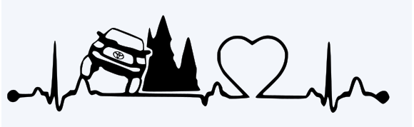Misc Vinyl Decals :: Toyota Heartbeat Decal - Welcome to C2C Custom Vinyl!