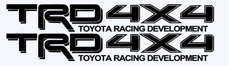 Bedside Sets :: TRD 4x4 Decal replacement - Welcome to C2C Custom Vinyl!